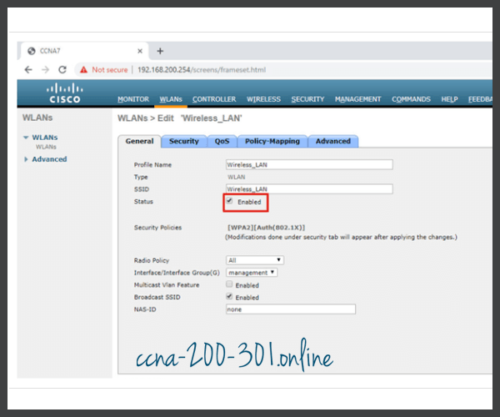 Configure a Basic WLAN on the WLC » CCNA 200-301